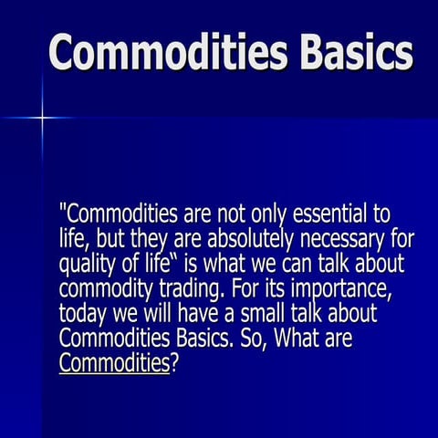 Commodities Futures Trading Basics | PPT