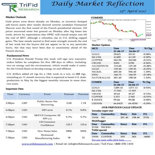 Commodity premium report | DOC