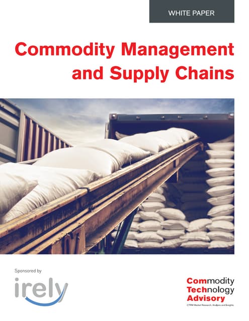 Commodity Management and ERP | PDF | Commodities | Economy