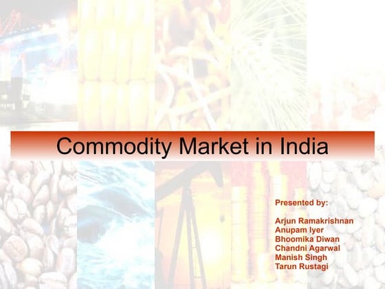 Basic of commodity market | PPT