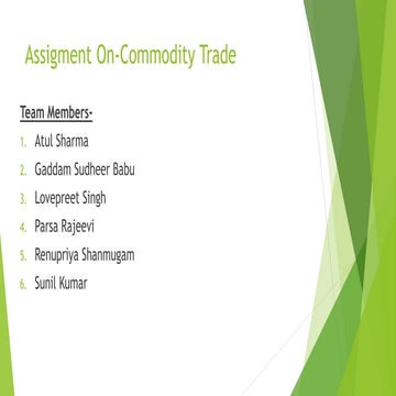 Commodity trade | PPT