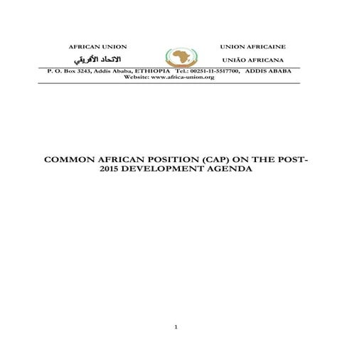 Common african-position (cap)-april-2014 | PDF