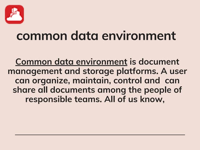 common data environment | PPT common data environment | PPT