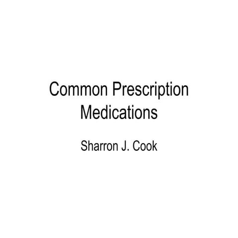Common Prescription Medications | PPT