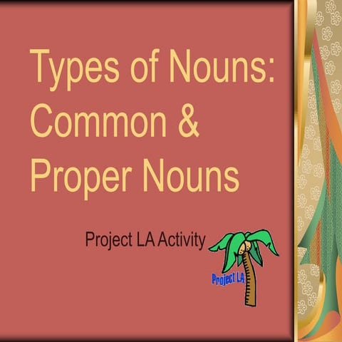Common and Proper Noun Grade 3 Powerpoint | PPT