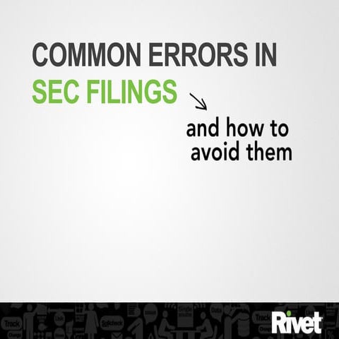 Common SEC Reporting Errors | PPT