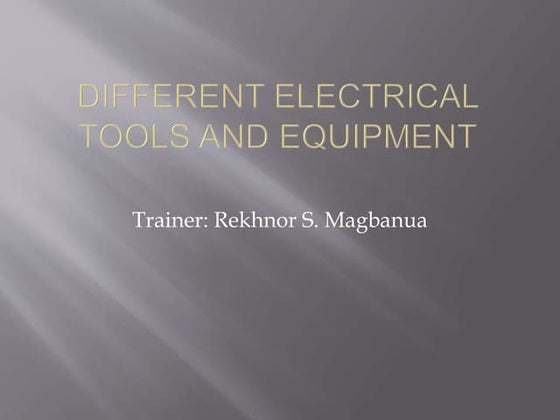 Electrical measuring instruments | PPTX | Science