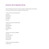 Common Act Vocabulary Words | PDF