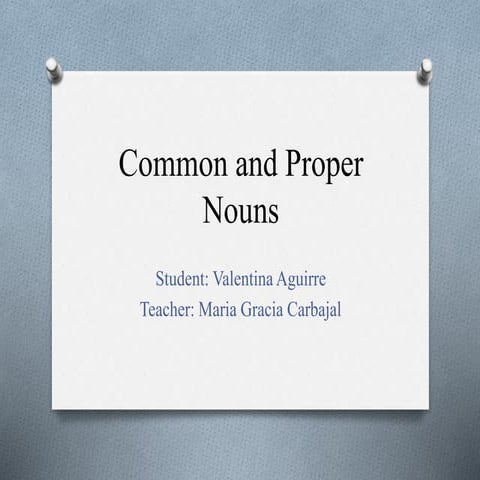Common and proper nouns language | PPT