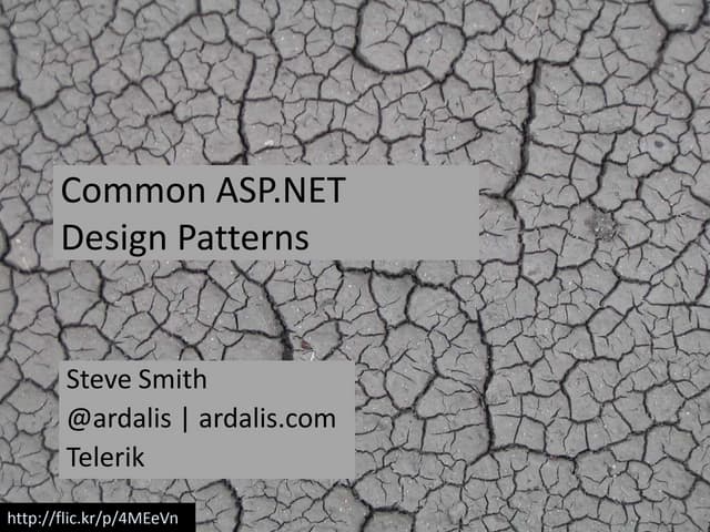 Common Aspnet Design Patterns Telerik India Devcon 2013 Ppt 6839