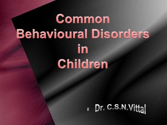 Emotional and Behavioral Disorder | PPTX | Brain and Nervous System ...