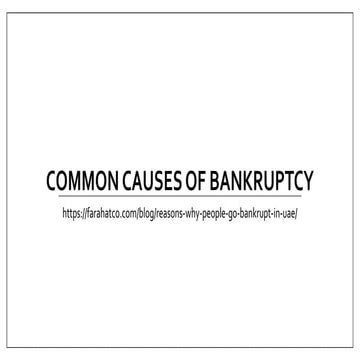 Common causes of bankruptcy | PPTX