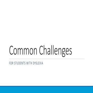 Common challenges | PPTX | Education