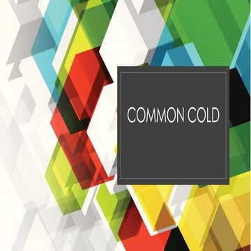 common cold and its preventive measures with symptoms | PPTX
