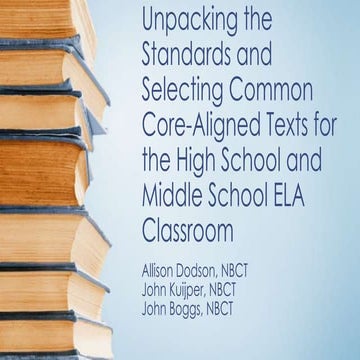 Common Core Unpacking the Standards | POTX | Educational Assessment ...