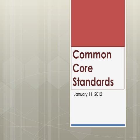Common Core Board Presentation | PPT