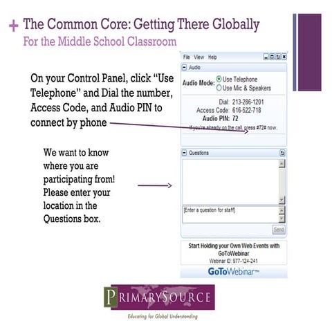 The Common Core: Getting There Globally (MS) | PPT