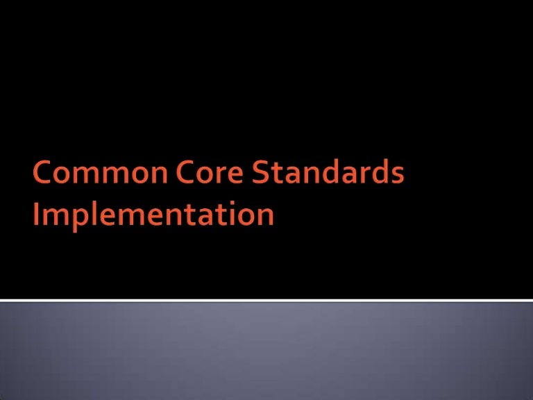 Common core standards