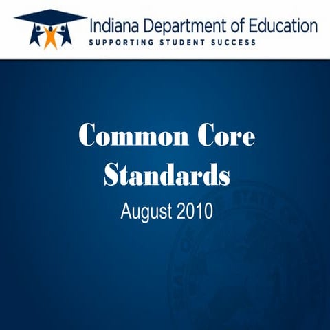 Common core standards (idoe) power point | PPT | Education industry ...