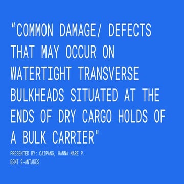 “Common damage defects that may occur on watertight transverse ...