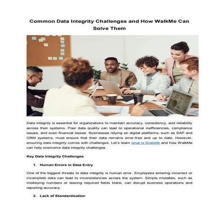 Common Data Integrity Challenges and How WalkMe Can Solve Them | PDF