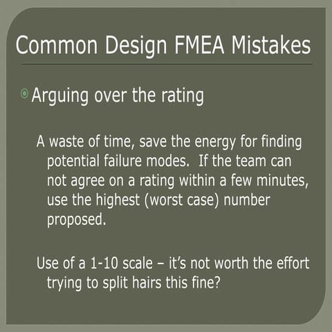 Dfmea for engine systems | PPTX
