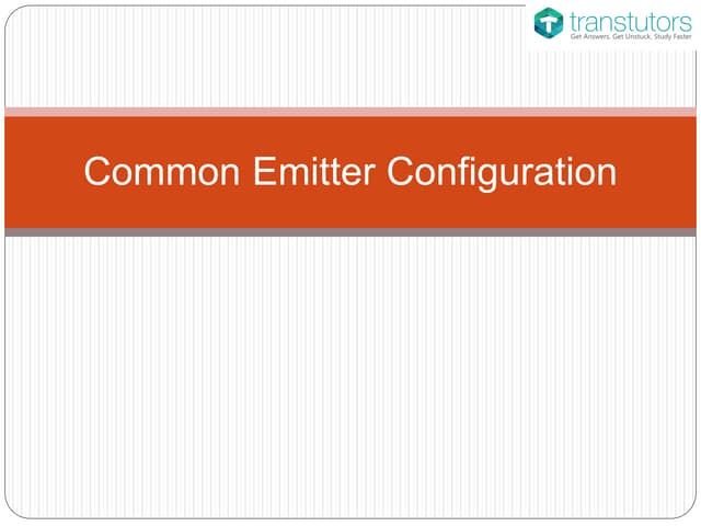 Transistor configurations | PDF