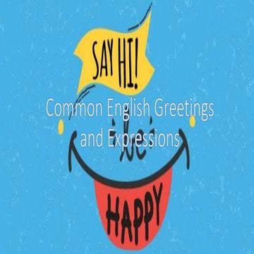 Common english greetings and expressions | PPTX