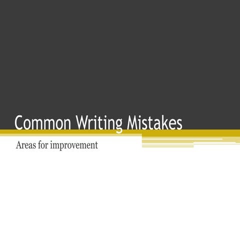 Common Errors | PPT