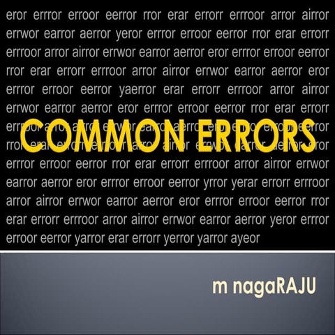 Common Errors | PPT
