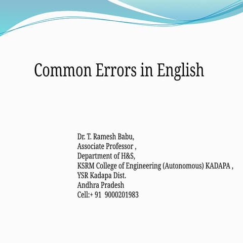 Common Errors in English with Explanation .pptx