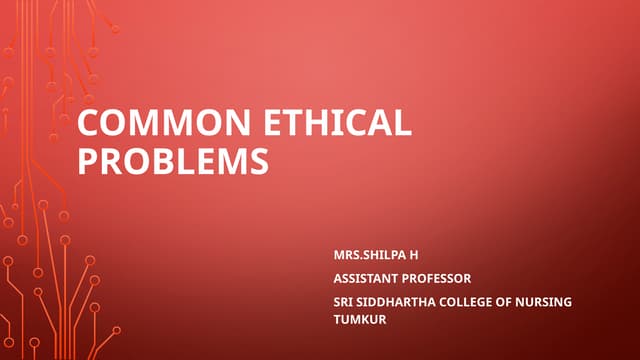 Ethical dilemmas presentation | PPT