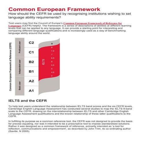 Common European Framework | PDF