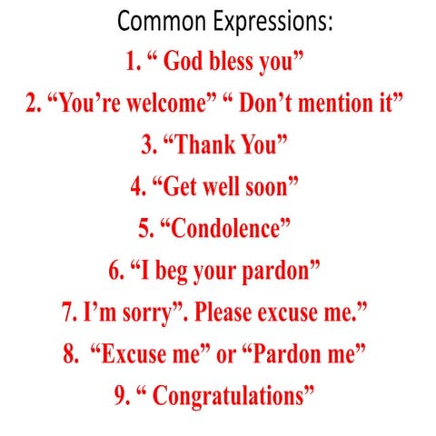 Common Expressions | PPT