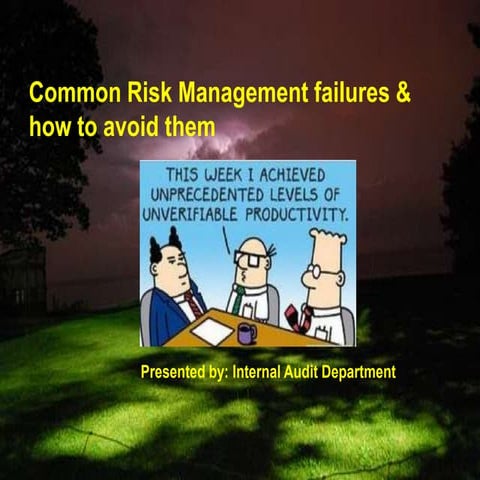 Common failures of risk management | PPTX