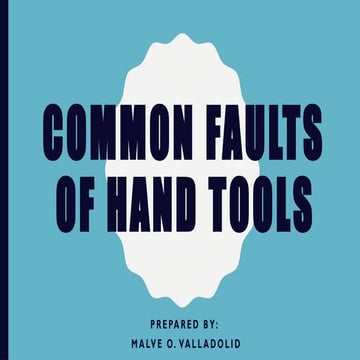 AAAAAAAAAAAAAAAAA Common faults of hand tools.pptx