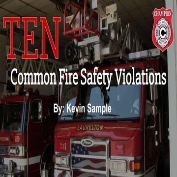 Common Fire Safety Violations | PPT