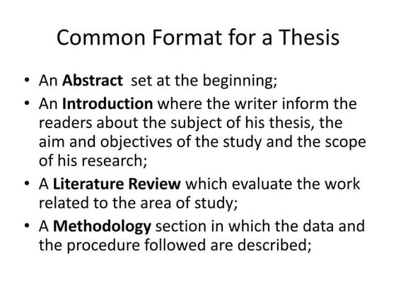Basic thesis structure | PDF