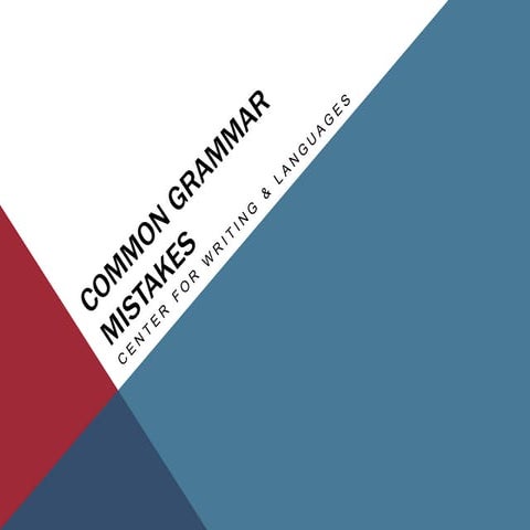 Common Sentence Faults or Errors and how to correct them | PPT