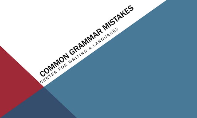 Common Grammar Mistakes: A Helpful Guide | PPT