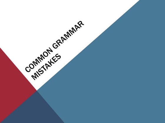 Writing skills - Grammar Basics | PPT