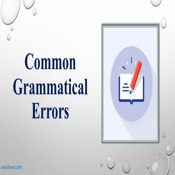 Common Grammatical Errors | PPT