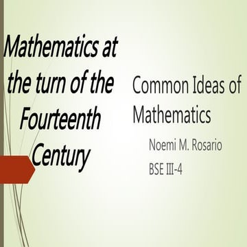 Common ideas of mathematics | PPTX