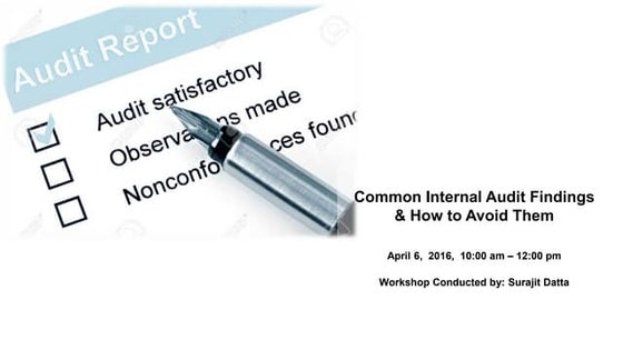 Basic Internal Auditing Presentation | PPT