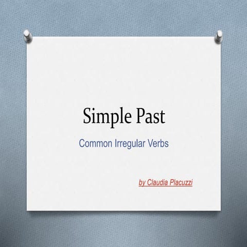 Common irregular verbs flashcards | PPTX