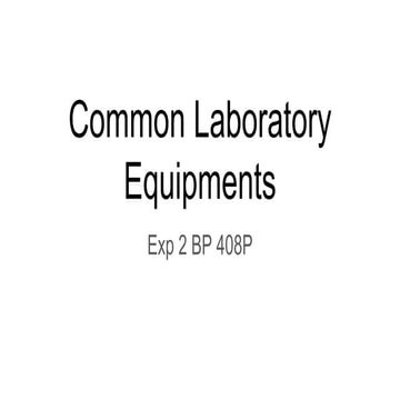 Common Laboratory 1 Equipments used in Experimental Pharmacology | PPTX