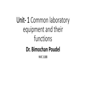 Common Laboratory Equipment with their Working Principles | PDF