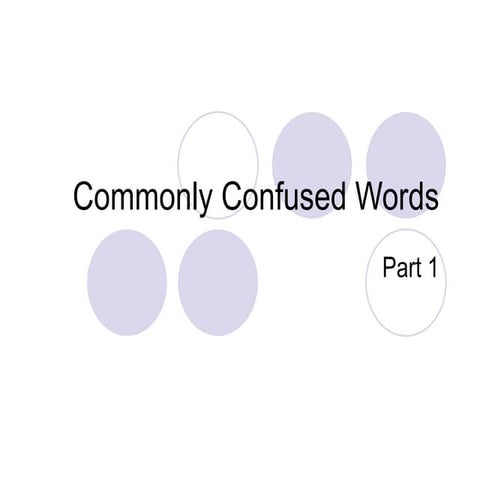 Commonly Confused Words | PPT