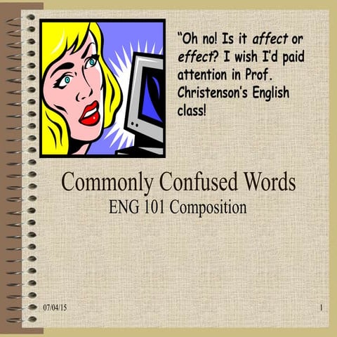 Commonly confused words of English | PPT