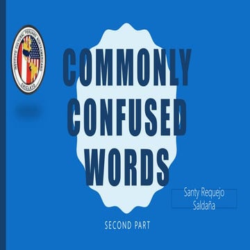 Commonly confused words. part 2 | PPTX